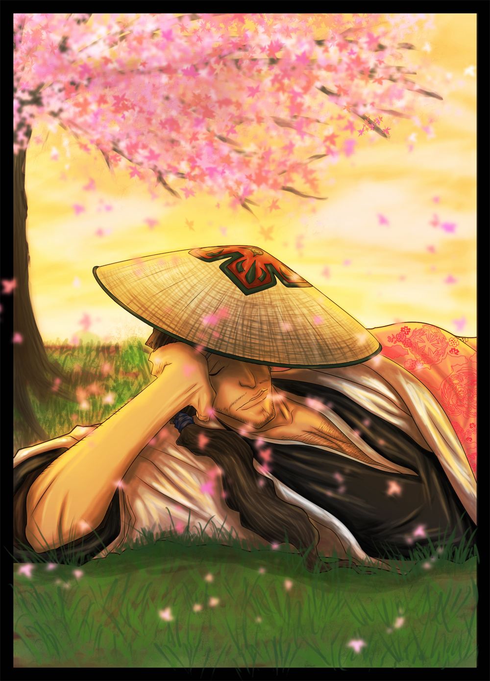 Shunsui Kyoraku 8th Division Captain | Daily Anime Art
