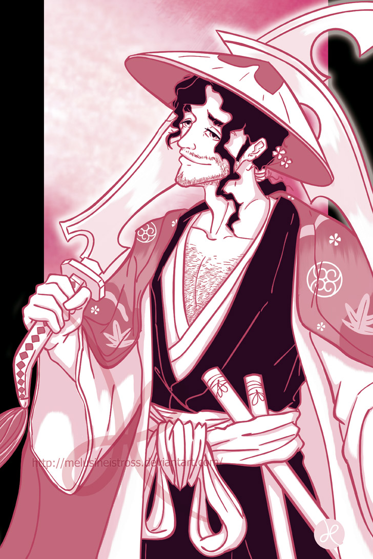 Shunsui Kyoraku 8th Division Captain | Daily Anime Art