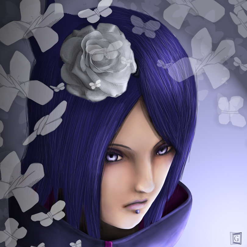 Konan – Akatsuki And Team Jiraiya | Daily Anime Art
