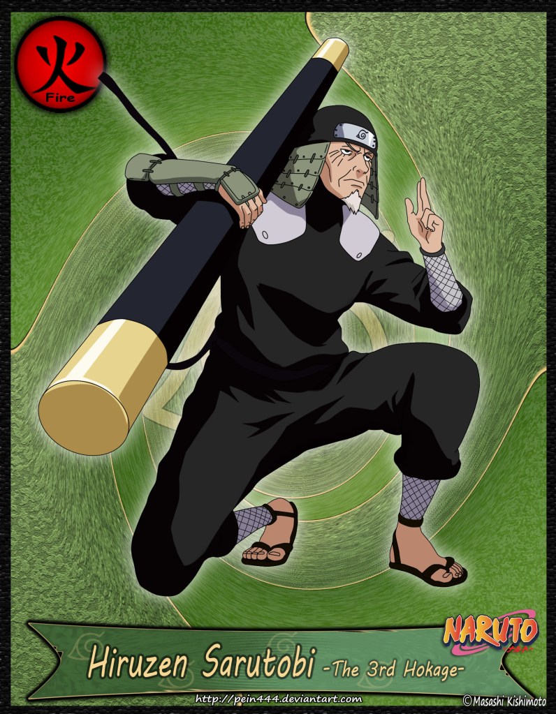 Hiruzen Sarutobi – Third Hokage and Team Hiruzen | Daily Anime Art