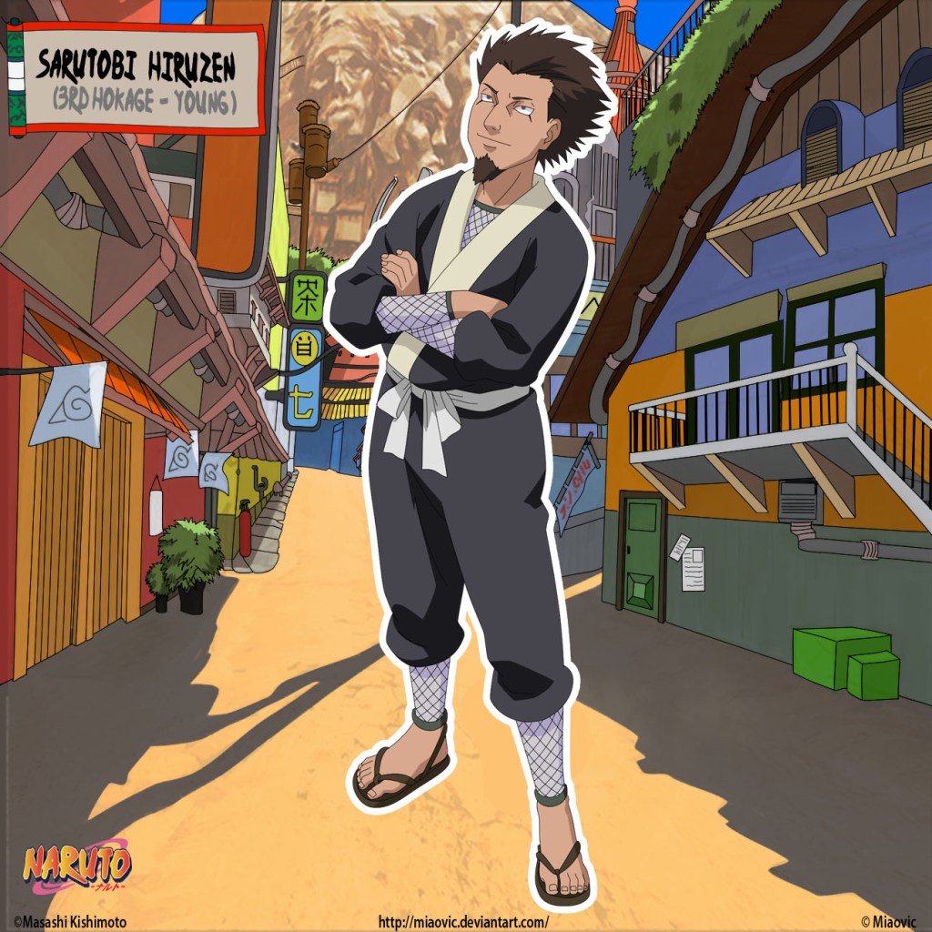 Hiruzen Sarutobi – Third Hokage and Team Hiruzen | Daily Anime Art