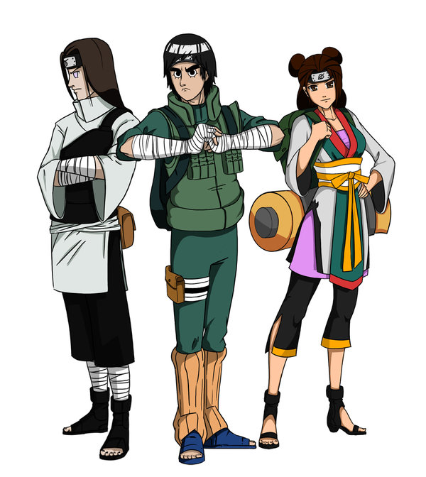 Team Guy – Guy, Neji, Rock Lee and Tenten | Daily Anime Art