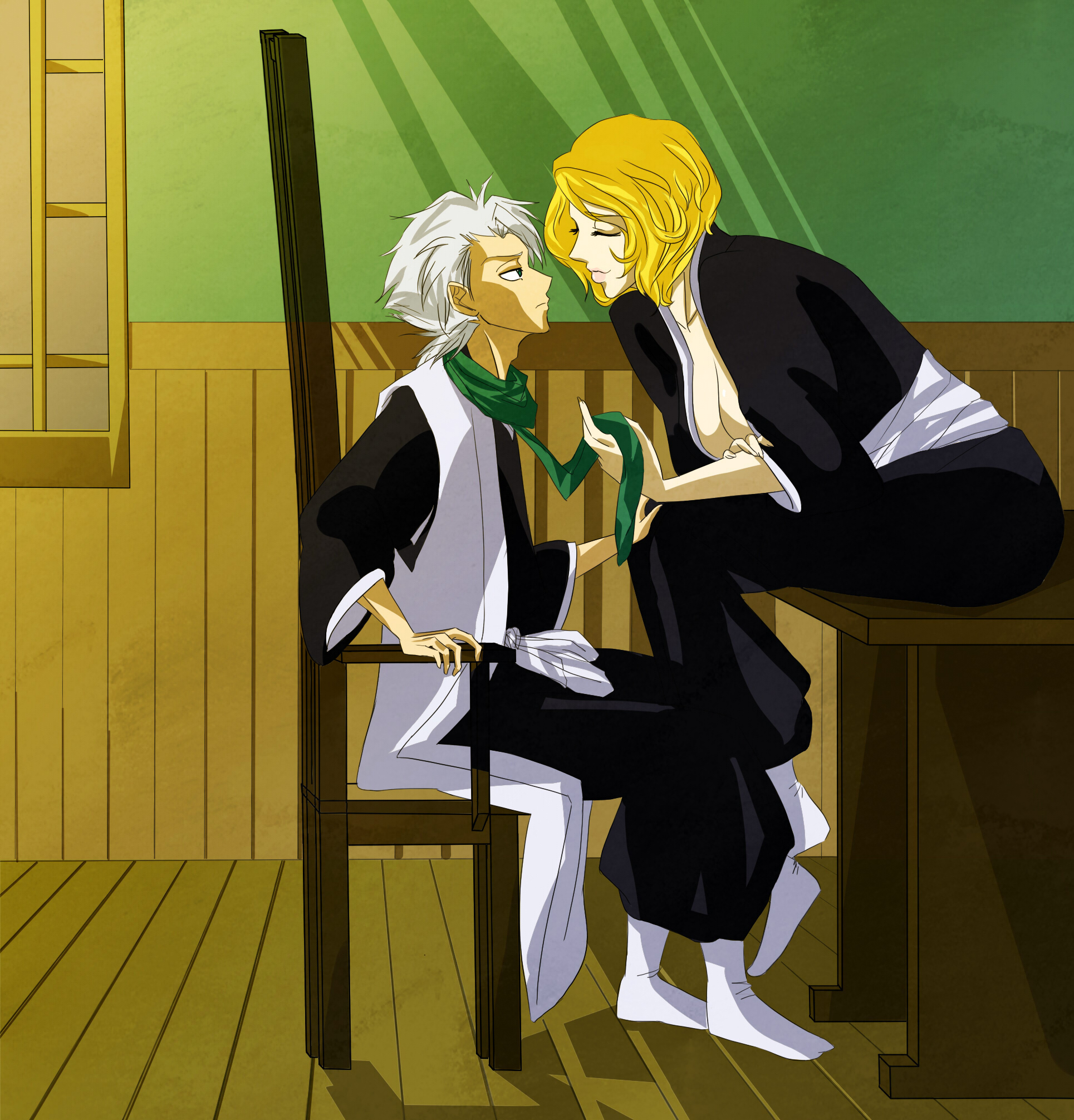 Leave Paperwork Aside – Toshiro and Rangiku | Daily Anime Art