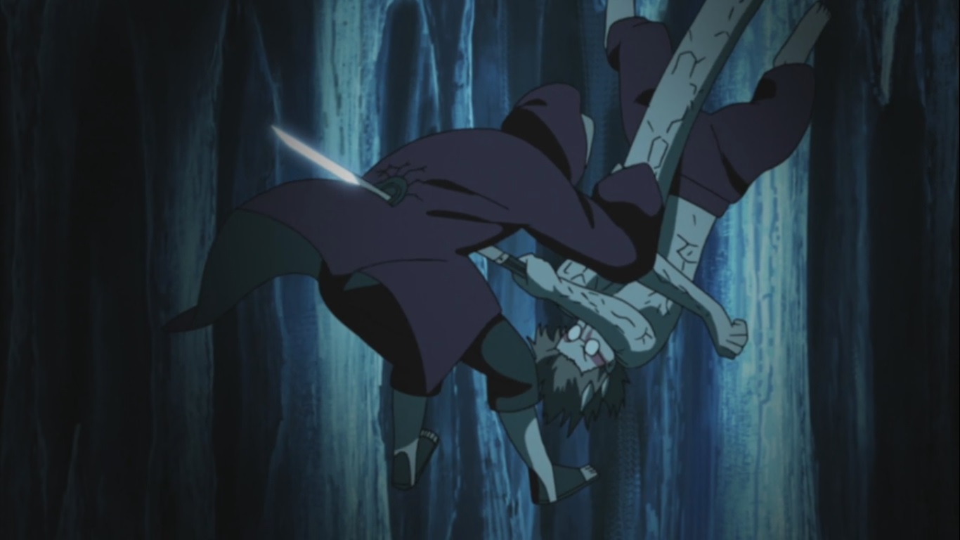 Kabuto uses sword on Itachi | Daily Anime Art