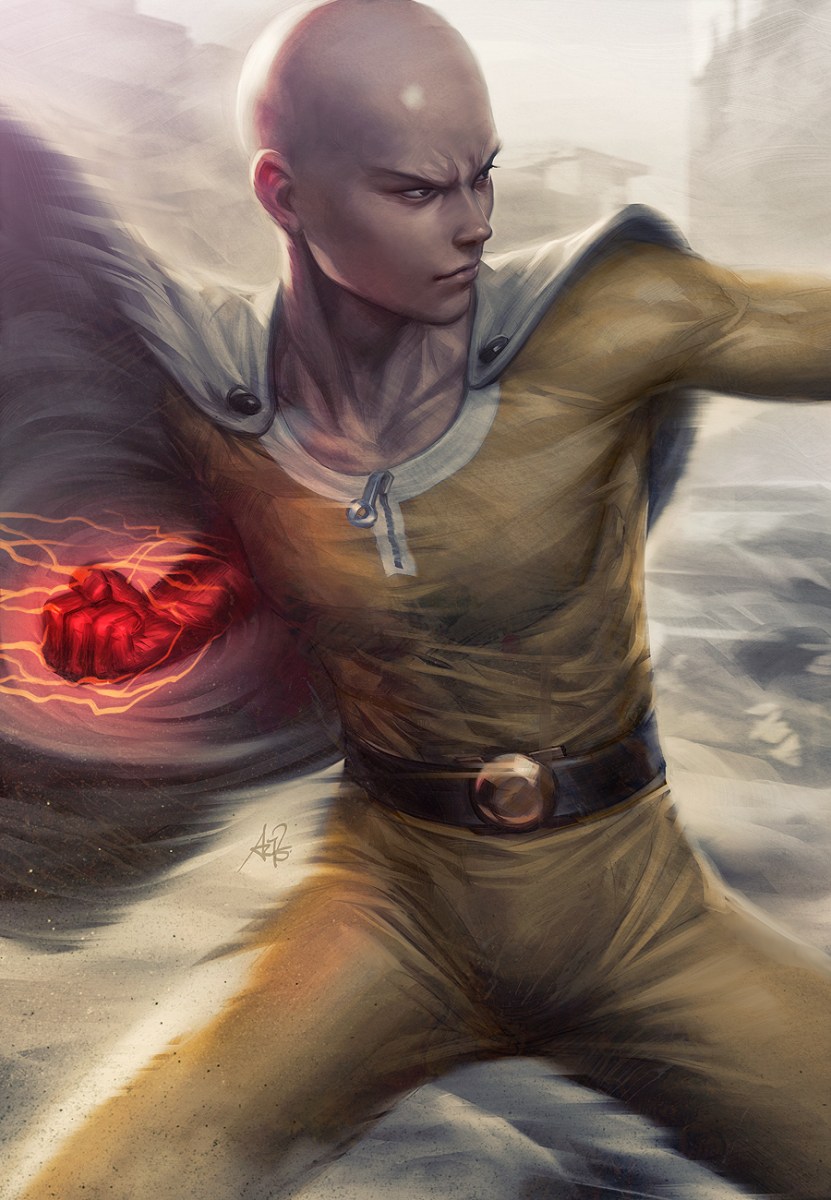 Super Normal Punch – Saitama | Daily Anime Art